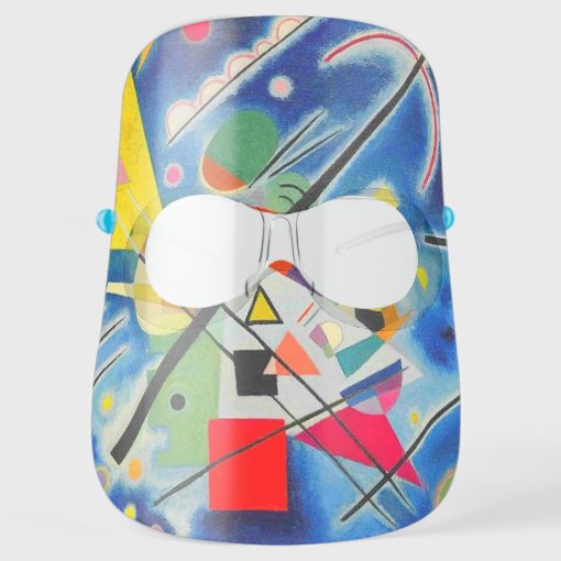 Kandinsky Blue Painting 1924, transparent/opaque Face Shield | Zazzle