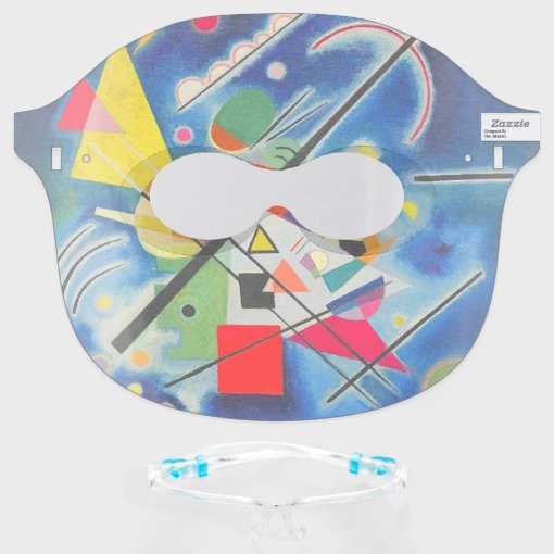 Kandinsky Blue Painting 1924, transparent/opaque Face Shield | Zazzle