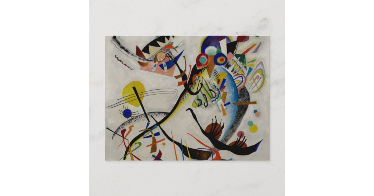 Kandinsky Blue Segment Abstract Art Postcard | Zazzle