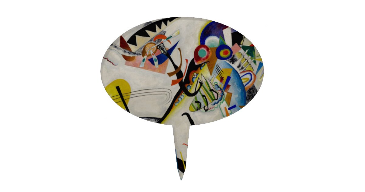 Kandinsky Blue Segment Cake Topper | Zazzle