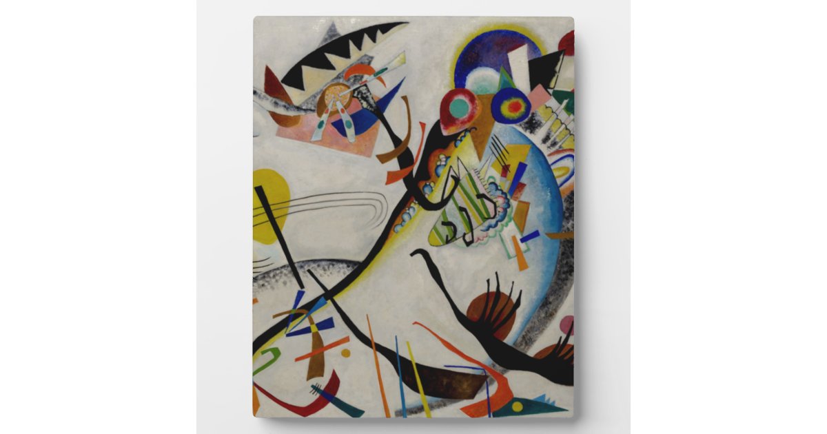 Kandinsky Blue Segment Plaque | Zazzle