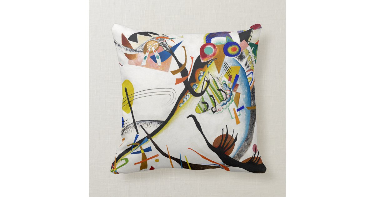 Kandinsky Blue Segment Throw Pillow | Zazzle.com