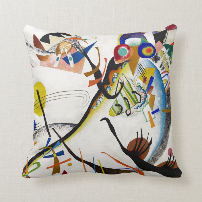 Kandinsky Blue Segment Throw Pillow | Zazzle.com