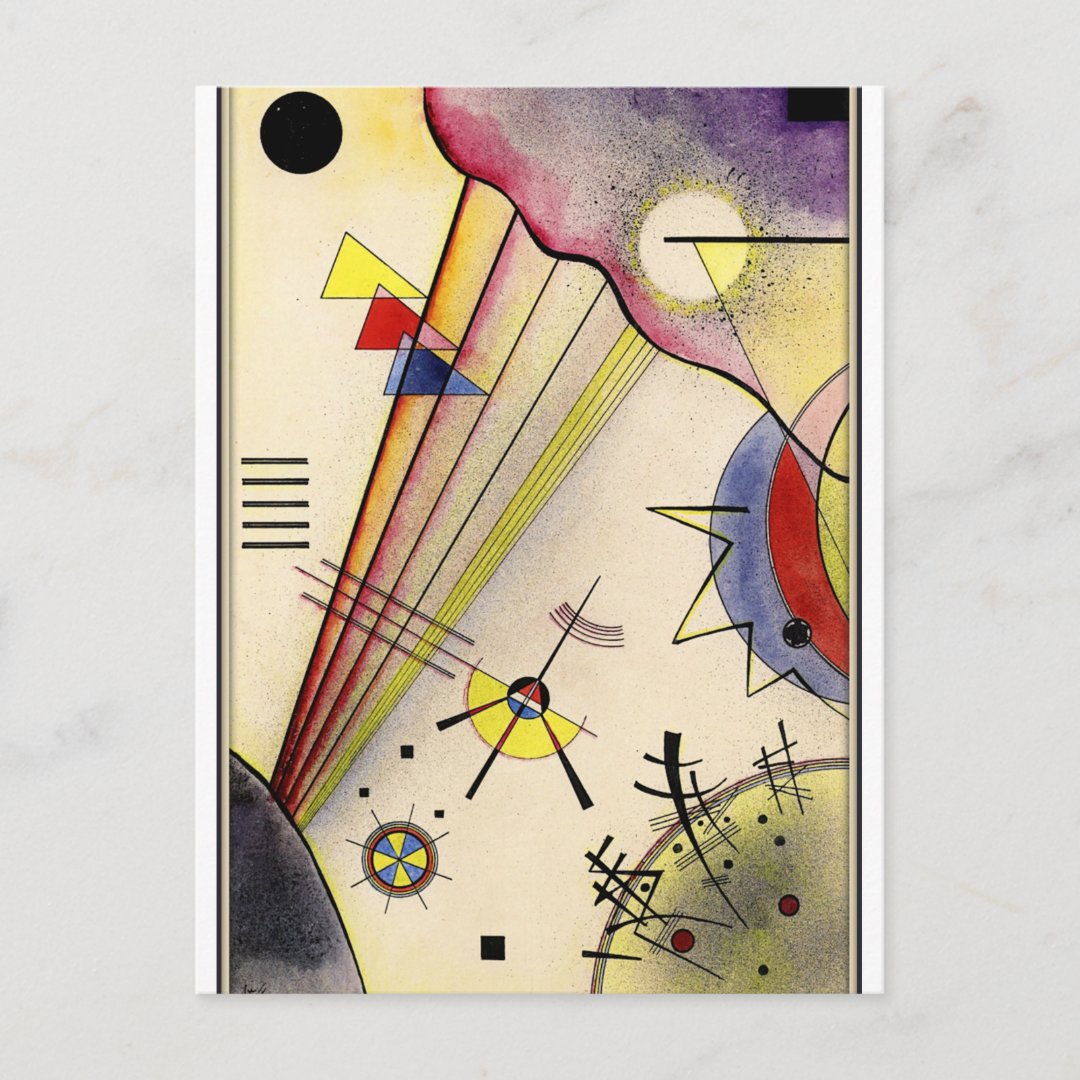 Kandinsky - Clear Connection, abstract art Postcard | Zazzle