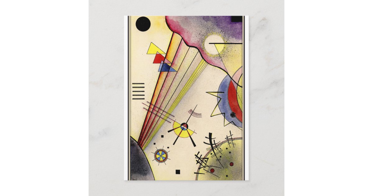 Kandinsky - Clear Connection, abstract art Postcard | Zazzle