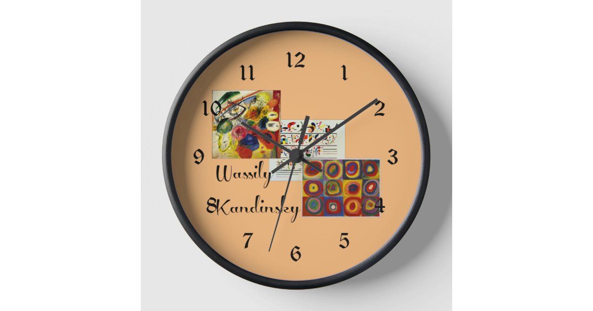 Kandinsky collage, clock | Zazzle