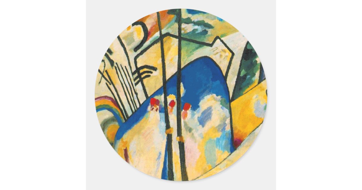 Kandinsky Composition IV Classic Round Sticker | Zazzle