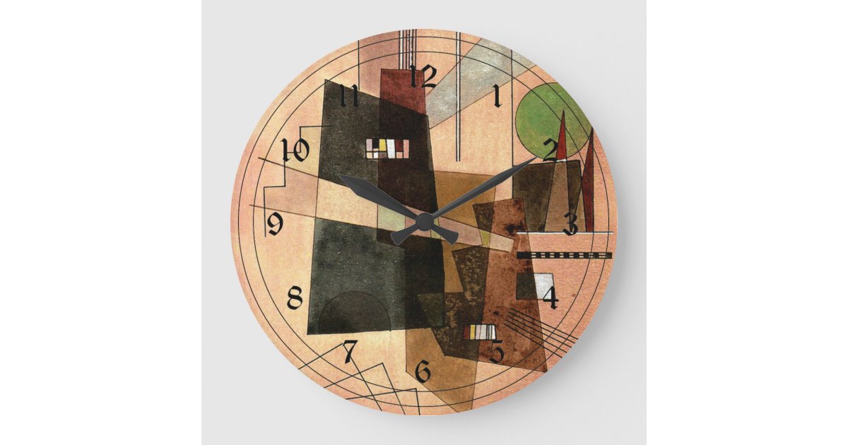 Kandinsky - Concentric Large Clock | Zazzle