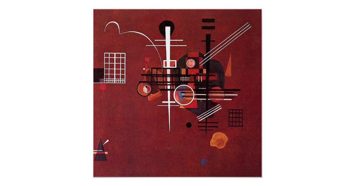 Kandinsky - Dull Red Poster | Zazzle