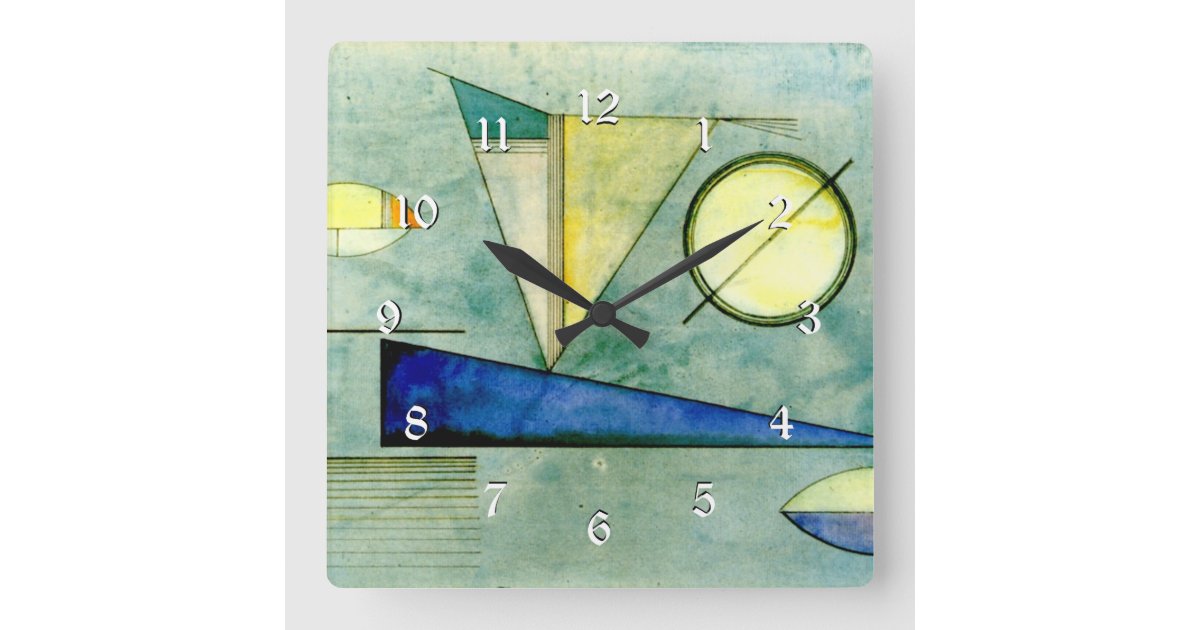 Kandinsky - Haze Square Wall Clock | Zazzle