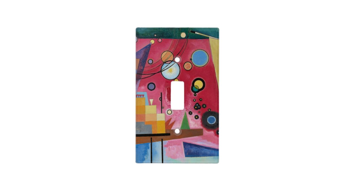 Kandinsky - Heavy Red Light Switch Cover | Zazzle