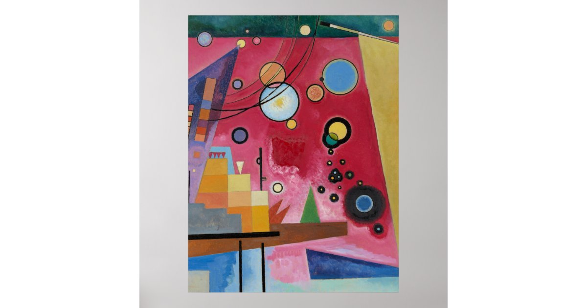 Kandinsky - Heavy Red Poster | Zazzle