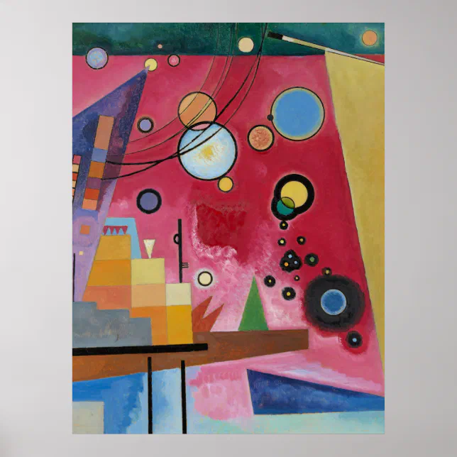Kandinsky - Heavy Red Poster | Zazzle