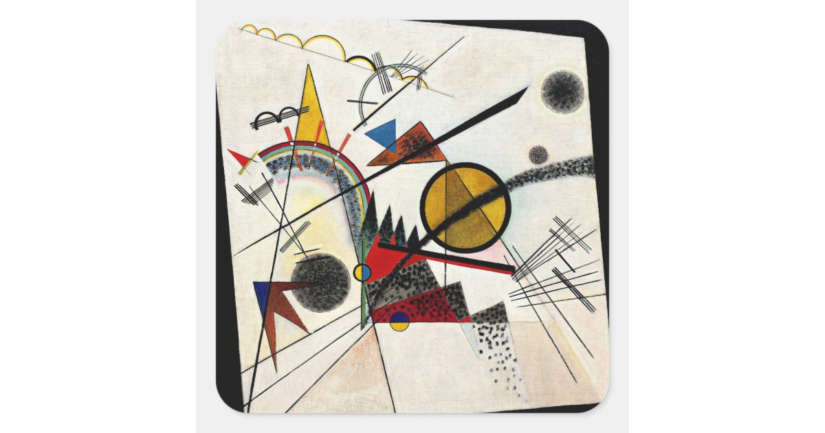 Kandinsky - In the Black Square Sticker | Zazzle
