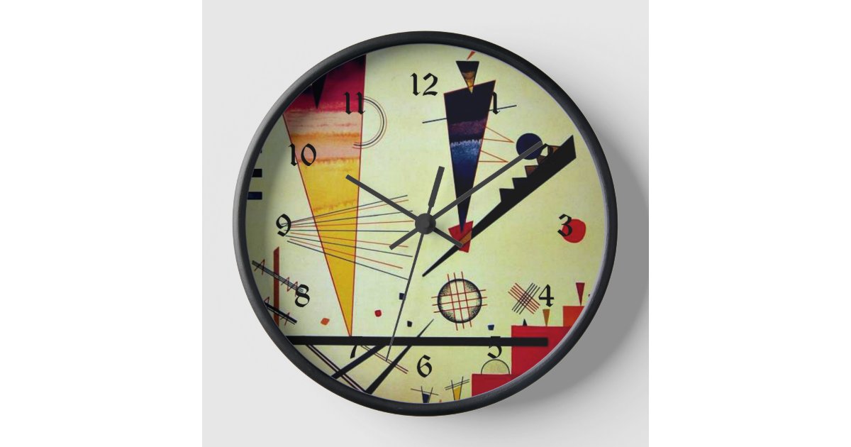 Kandinsky - Merry Structure Clock | Zazzle