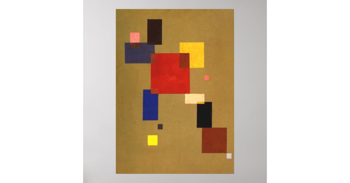Kandinsky Thirteen Rectangles Abstract Painting Poster | Zazzle
