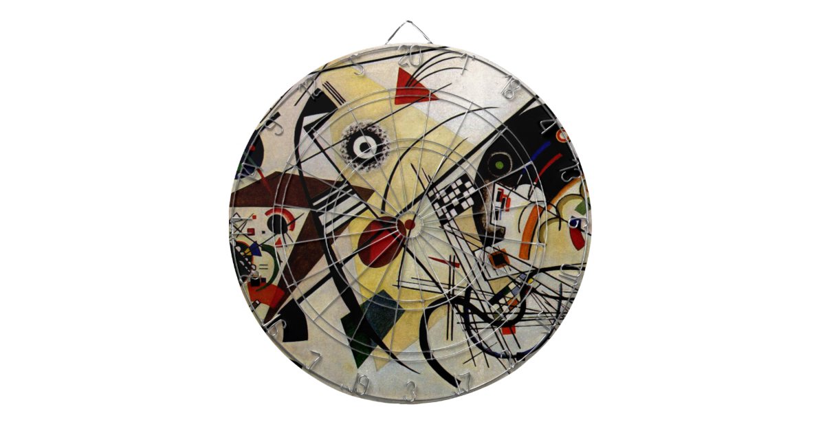 Kandinsky Transverse Unbroken Line Dart Board | Zazzle