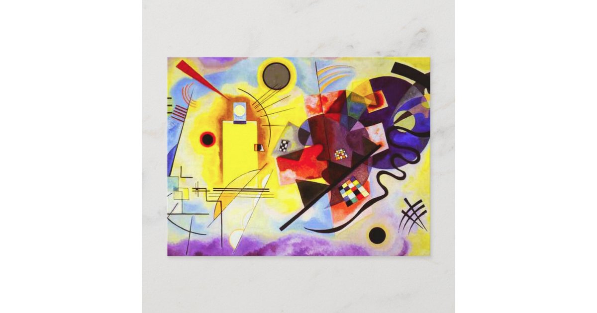 Kandinsky Yellow Red Blue Postcard | Zazzle