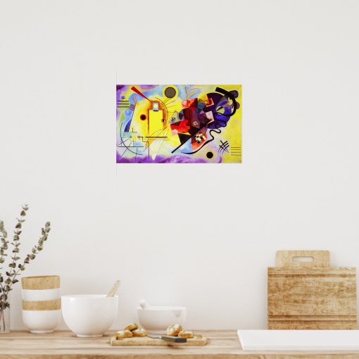 Kandinsky Yellow Red Blue Poster | Zazzle