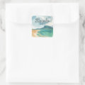 Kaneohe Sandbar Oahu Hawaii Retro Square Sticker | Zazzle