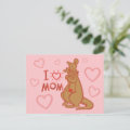Kanga & Roo | I Love Mom Postcard | Zazzle