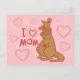 Kanga & Roo | I Love Mom Postcard | Zazzle
