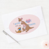 Kanga & Roo | Mother Quote Oval Sticker | Zazzle