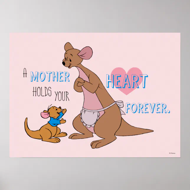 Kanga & Roo | Mother Quote Poster | Zazzle