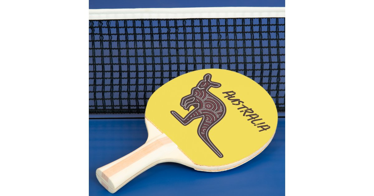 Kangaroo Aboriginal Mosaic Ping Pong Paddle | Zazzle