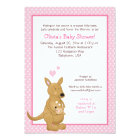 Cute Kangaroo Baby Shower Invitation - Girl | Zazzle.com