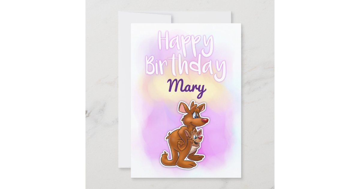 Kangaroo Birthday Card | Zazzle