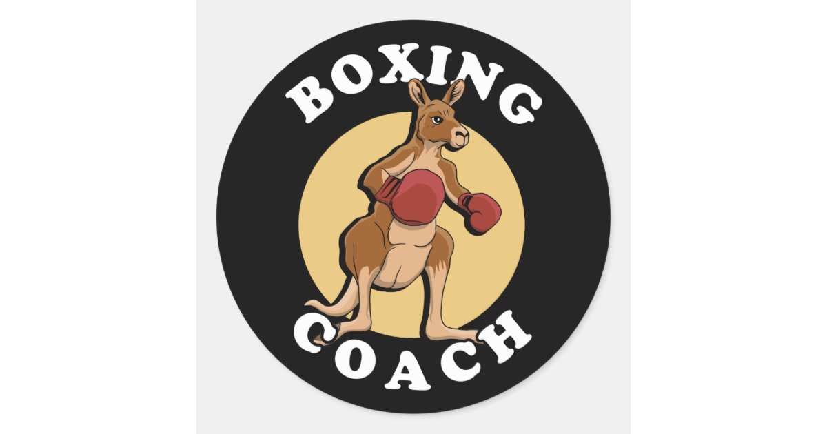 Kangaroo Boxing Coach Classic Round Sticker | Zazzle
