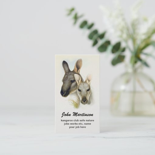 kangaroo business card | Zazzle