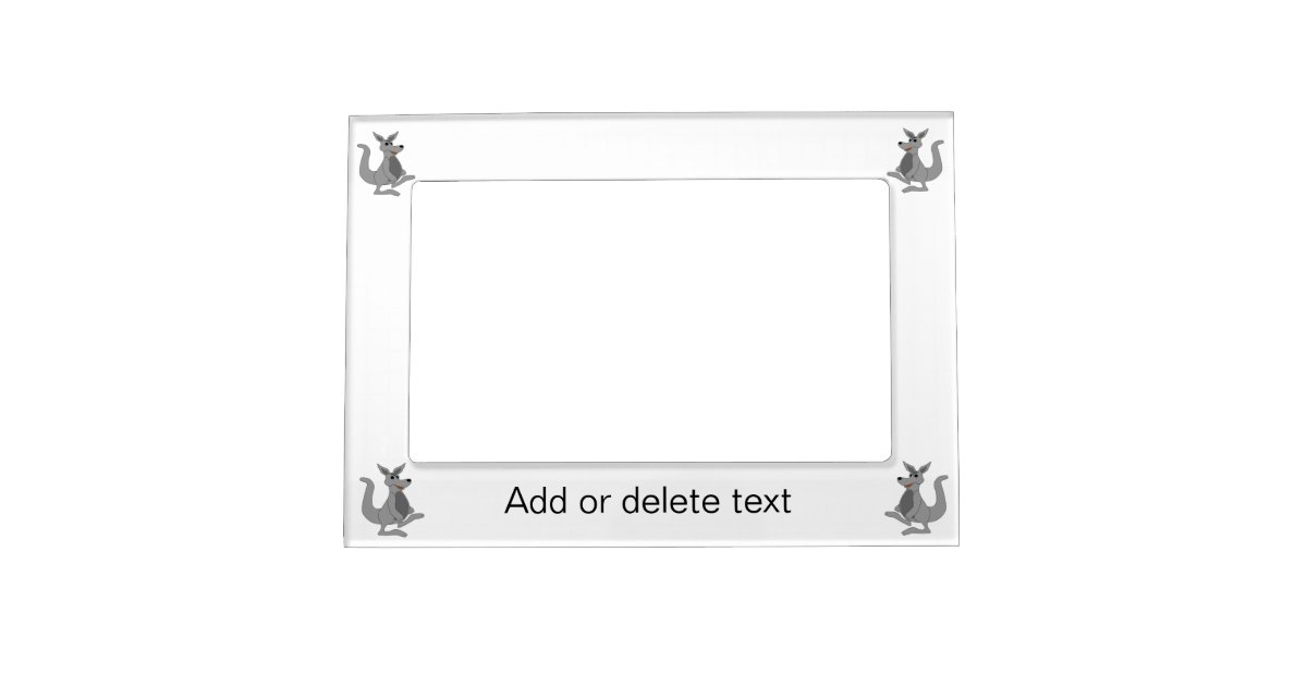 Kangaroo Design Magnetic Photo Frame | Zazzle