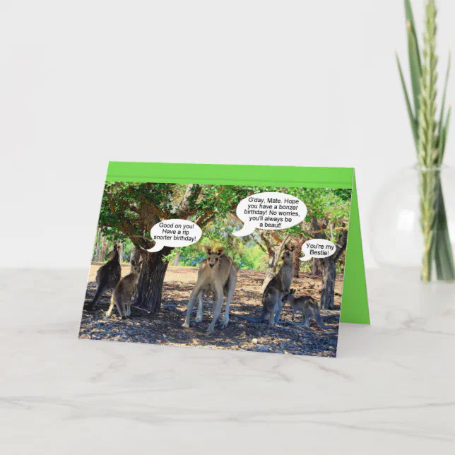 Kangaroo Family Happy Birthday Humor Card | Zazzle