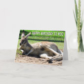 Kangaroo Happy Birthday to Roo Card | Zazzle