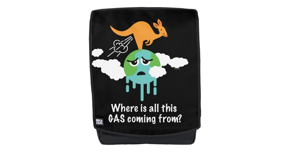 Kangaroo Methane Fart Backpack | Zazzle