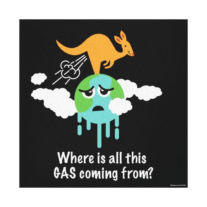 Kangaroo Methane Fart Canvas Print | Zazzle.com