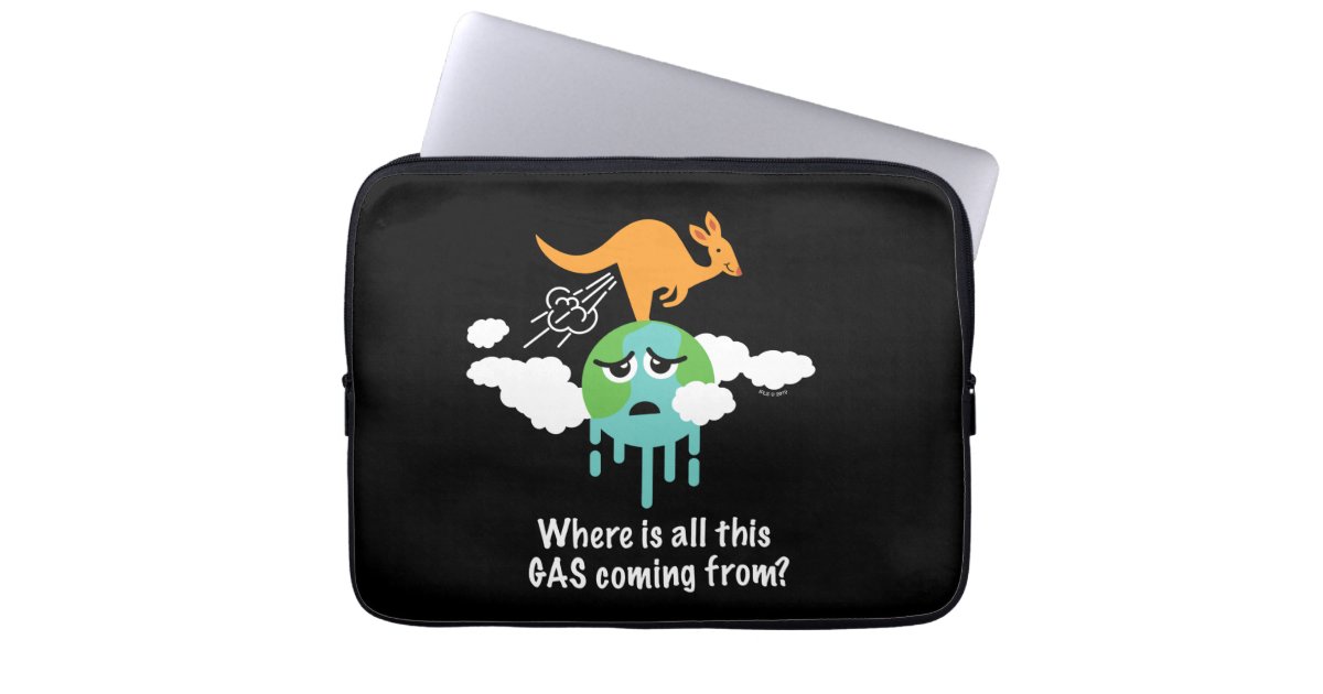 Kangaroo Methane Fart Laptop Sleeve | Zazzle