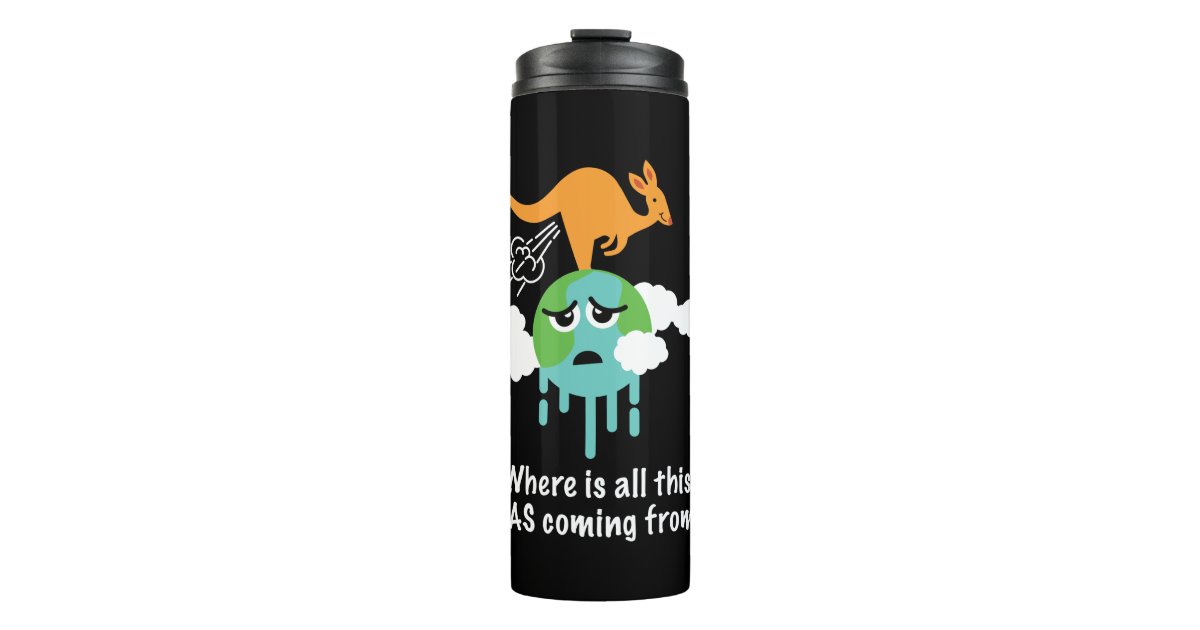 Kangaroo Methane Fart Thermal Tumbler | Zazzle