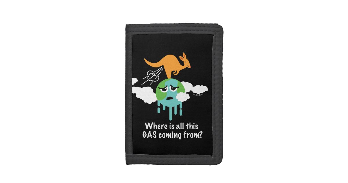 Kangaroo Methane Fart Trifold Wallet | Zazzle