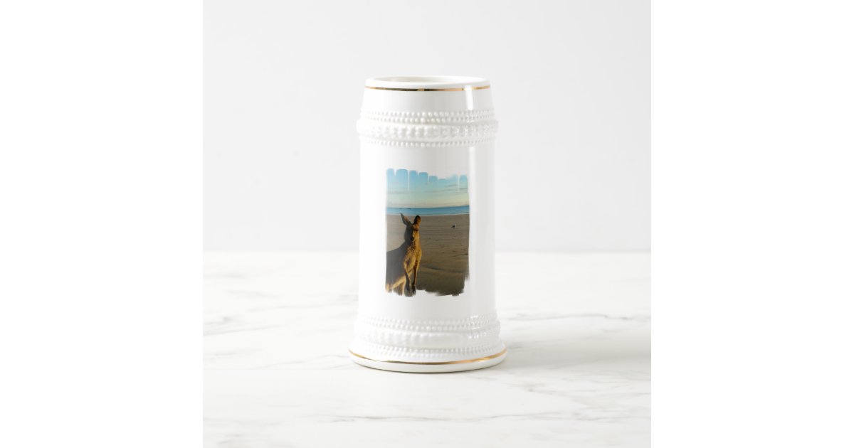 Kangaroo Photo Beer Mug | Zazzle