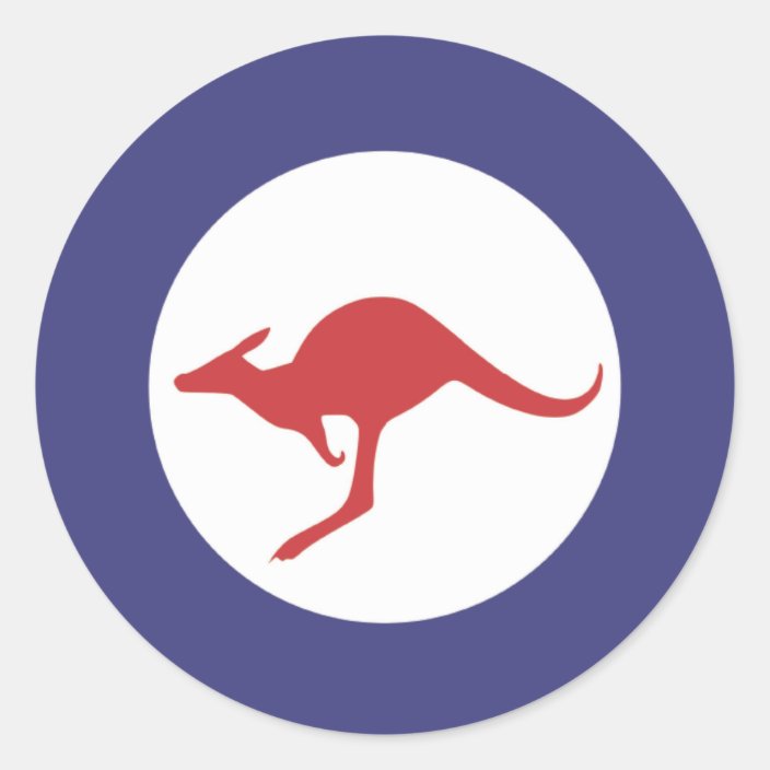 Kangaroo Roundel Classic Round Sticker | Zazzle.com