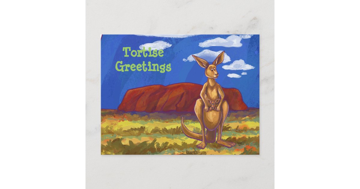 Kangaroo Stationery Postcard | Zazzle