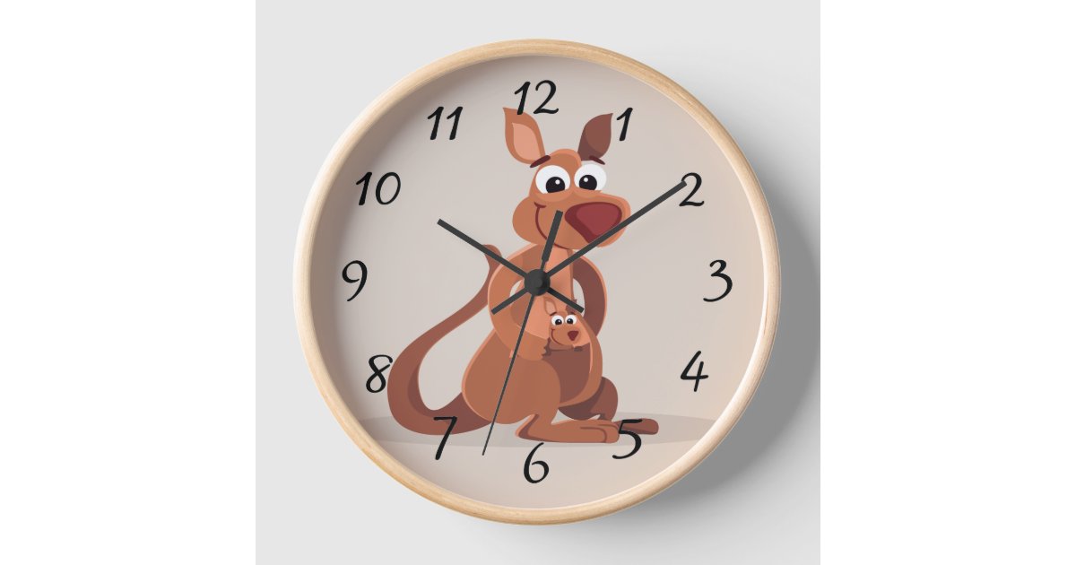 Kangaroo Wall Clock | Zazzle