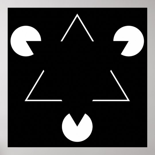 Kanizsa triangle poster | Zazzle.com