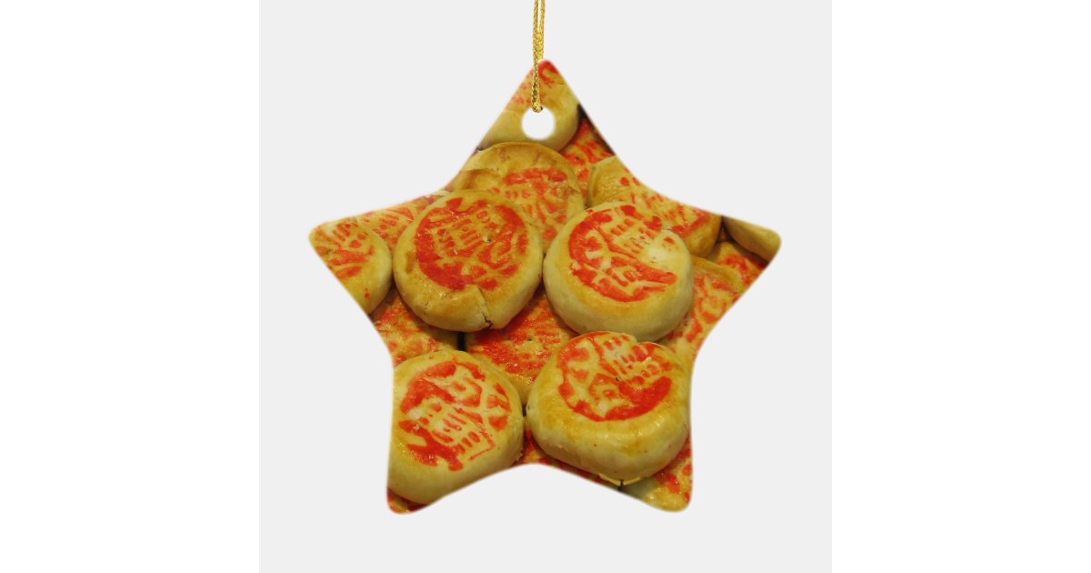 Kanom Pia ขนมเปี๊ยะ ~ Asian Sweets Desserts Food Ceramic Ornament | Zazzle