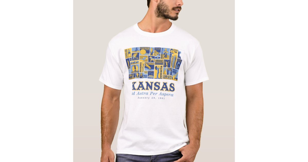 Kansas - Ad Astra Per Aspera - T-Shirt | Zazzle
