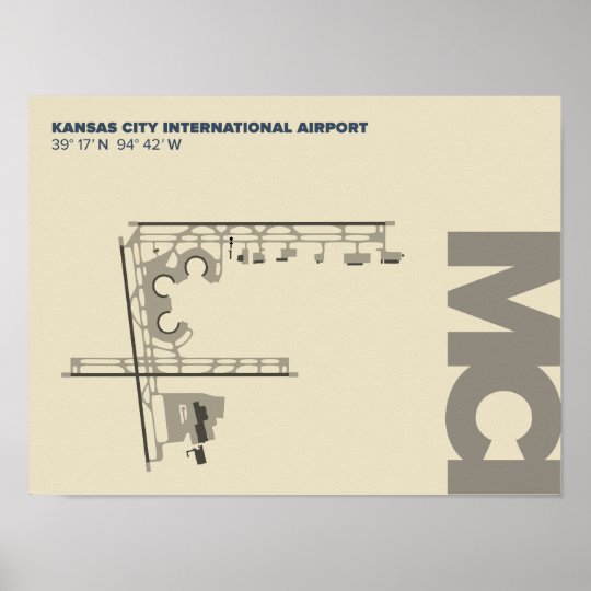 Kansas City Airport (MCI) Diagram Poster | Zazzle.com