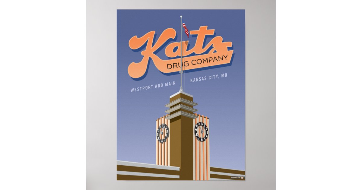 Kansas City Landmarks: Katz Drugs – 12 x 16 Poster | Zazzle